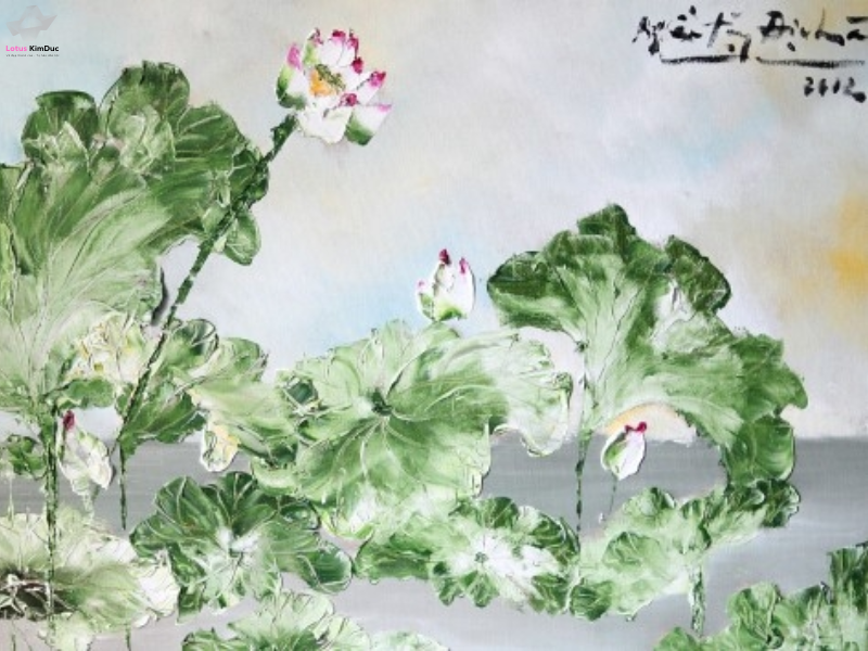 Triển lãm tranh hoa sen của cố họa sĩ Nguyễn Phan Hòa